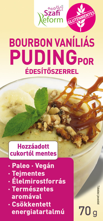 Szafi Reform Bourbon vaníliás pudingpor édesítőszerrel 70 g Szafi Reform Bourbon vaníliás pudingpor édesítőszerrel 70 g