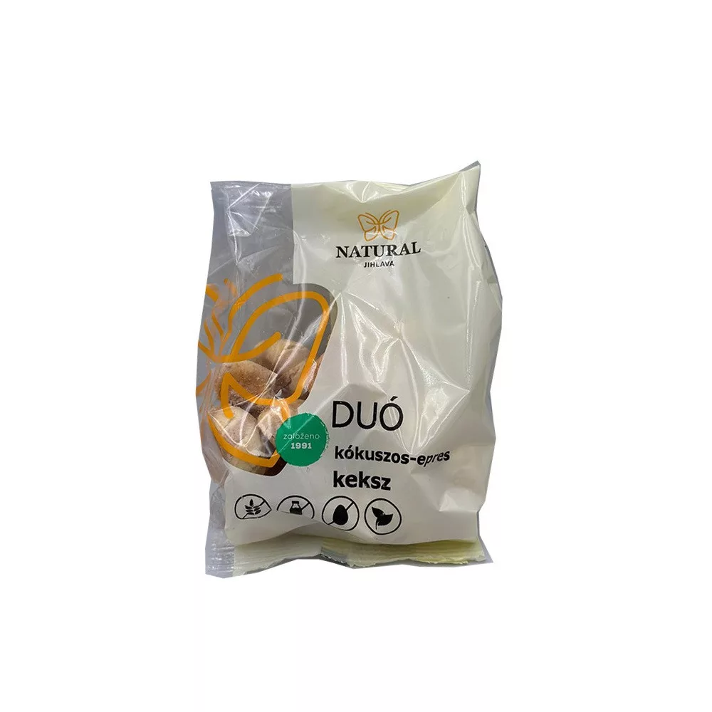 Natural gluténmentes duó keksz kókuszos epres 150 g - Mentes Market | A ...